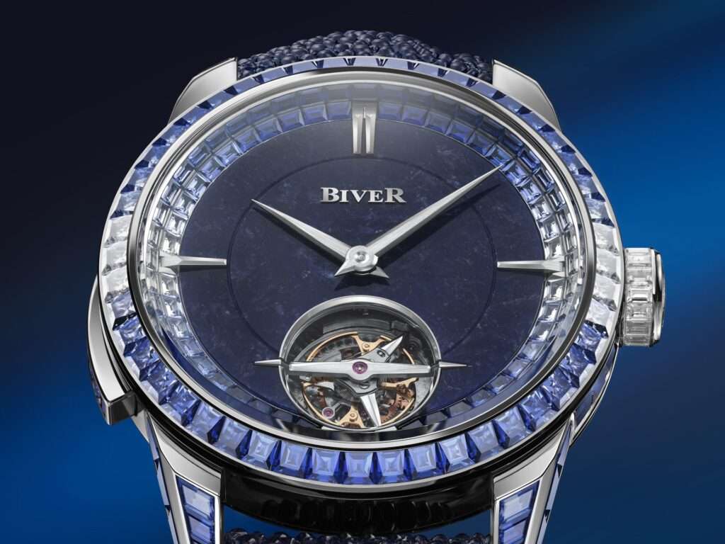 JC Biver x Bucherer Carillon Tourbillon set with a gradient of blue ...