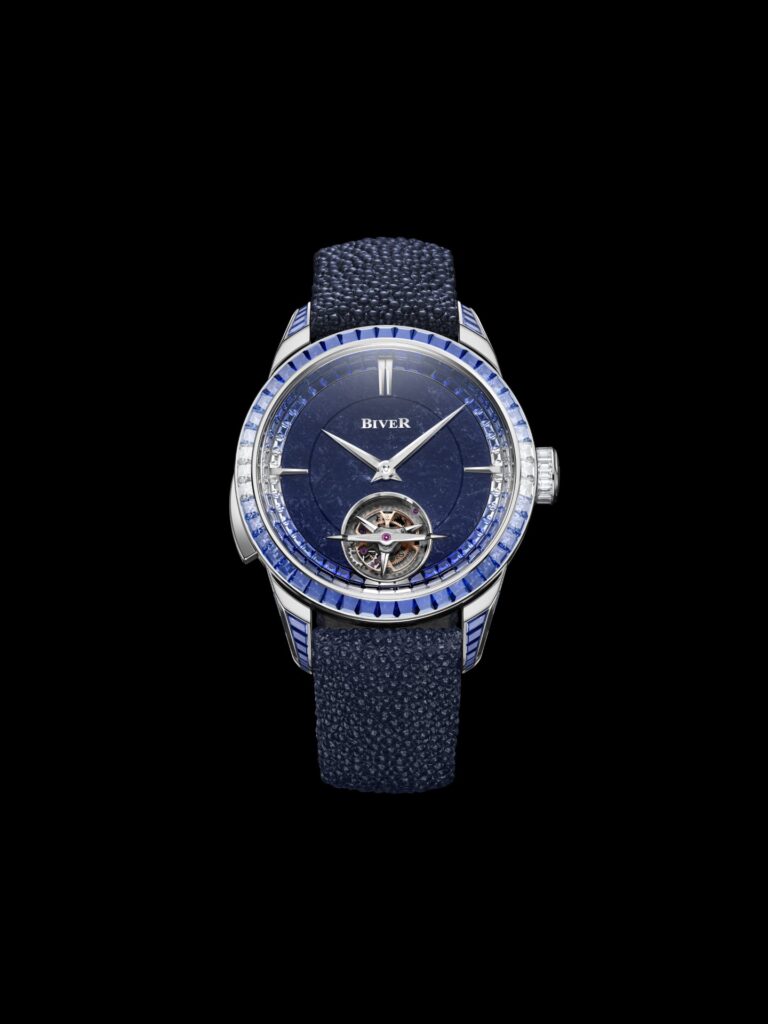 JC Biver x Bucherer Carillon Tourbillon set with a gradient of blue ...