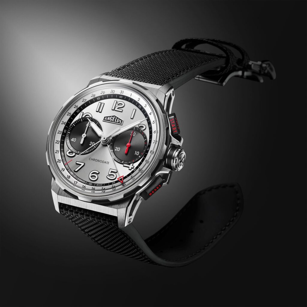 Discover the Angelus Chronodate Titanium Magnetic Silver - Watch I Love