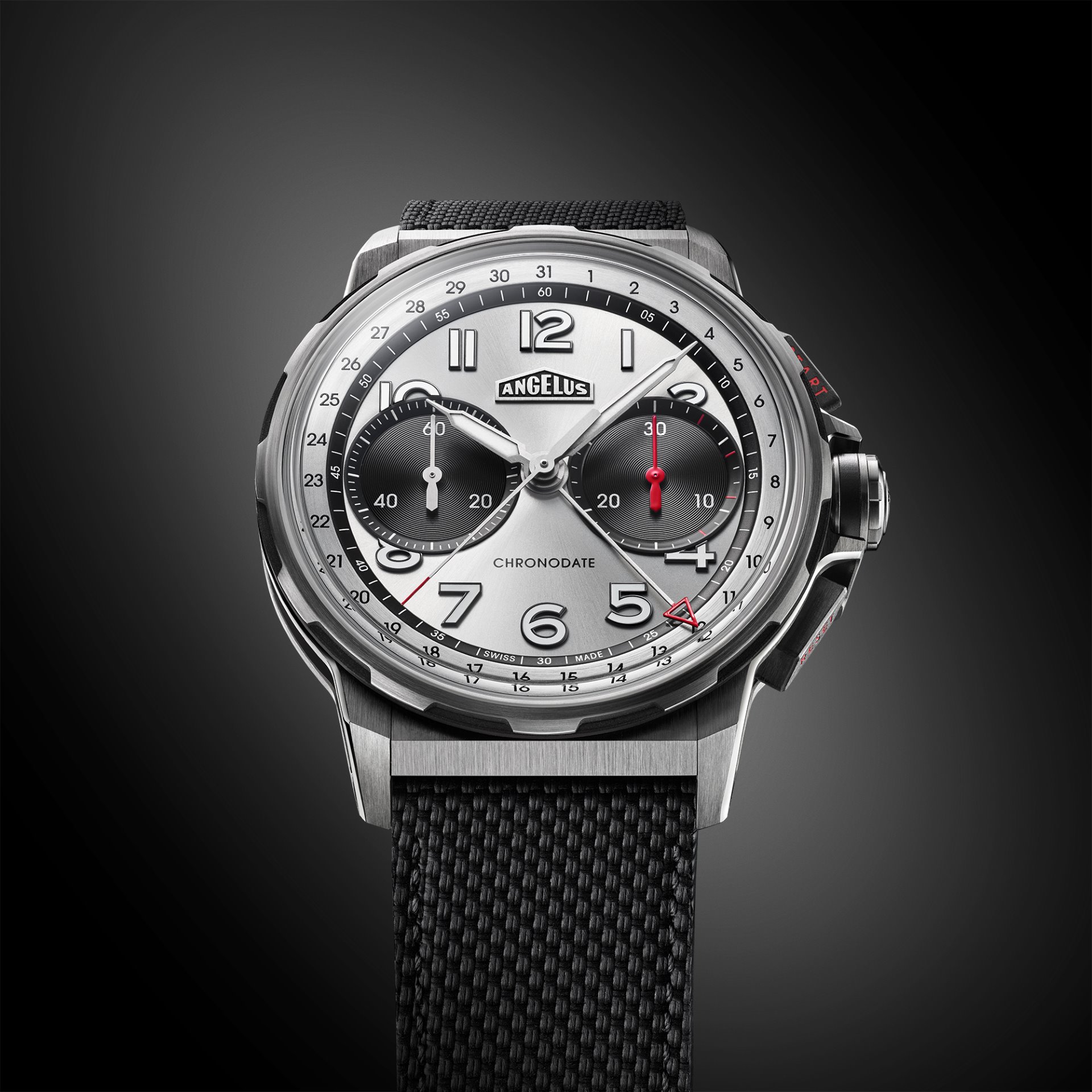 Discover the Angelus Chronodate Titanium Magnetic Silver - Watch I Love