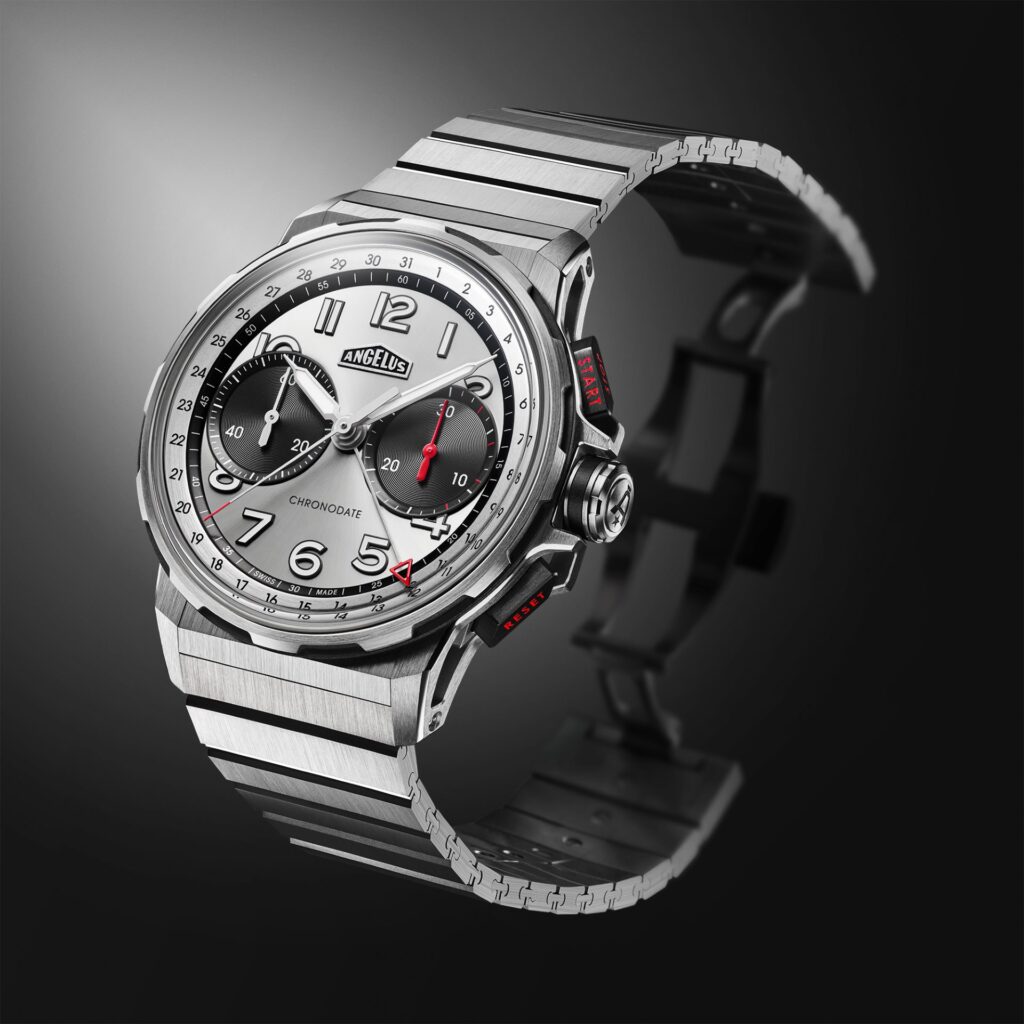 Discover the Angelus Chronodate Titanium Magnetic Silver - Watch I Love
